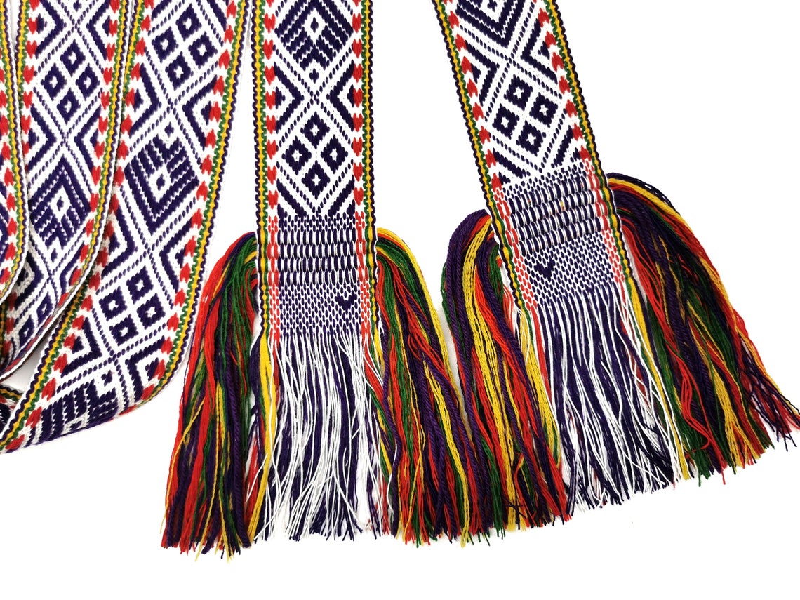 Lithuanian traditional handmade handwoven sash belt band gift | Etsy