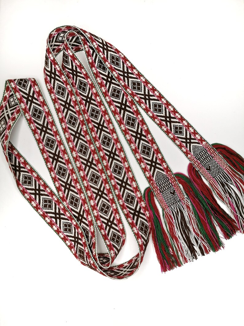 Lithuanian Traditional Handwoven Sash Belt Handmade Belt Band - Etsy