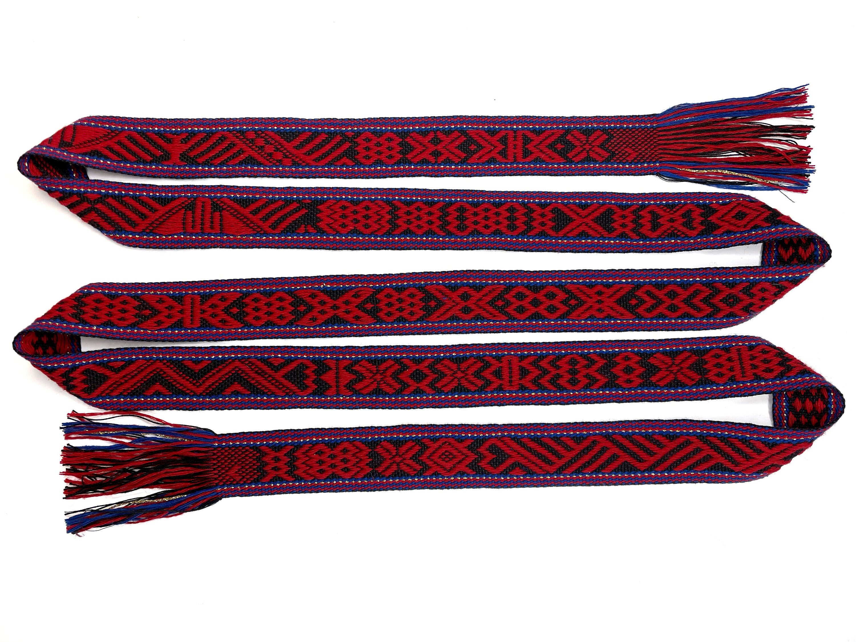 Lithuanian Traditional Handwoven Sash Belt Handmade Belt Band Gift ...