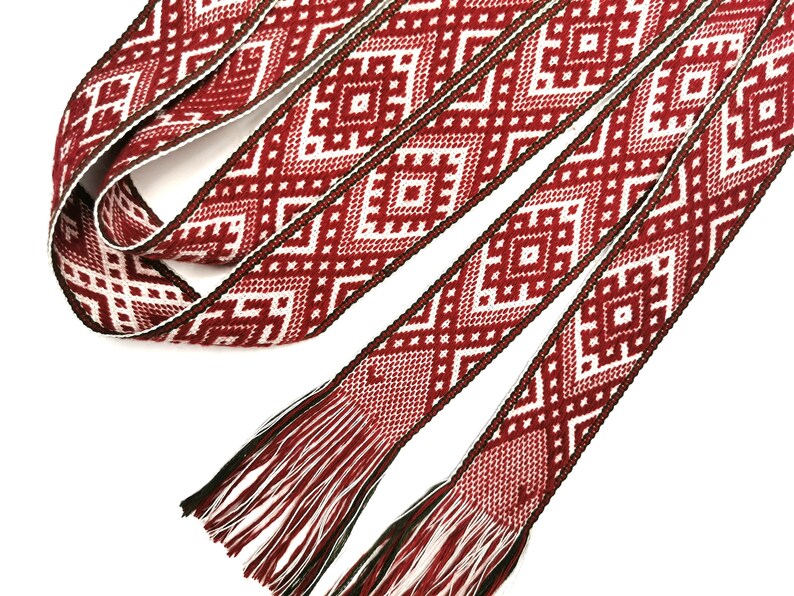 Lithuanian Traditional Handwoven Sash Belt Handmade Belt Band - Etsy