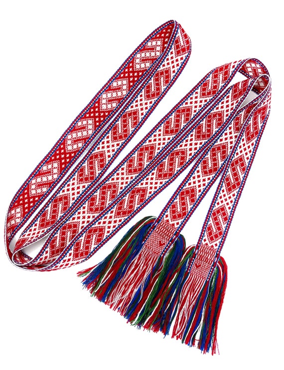 Lithuanian traditional handwoven sash belt handmade belt band | Etsy