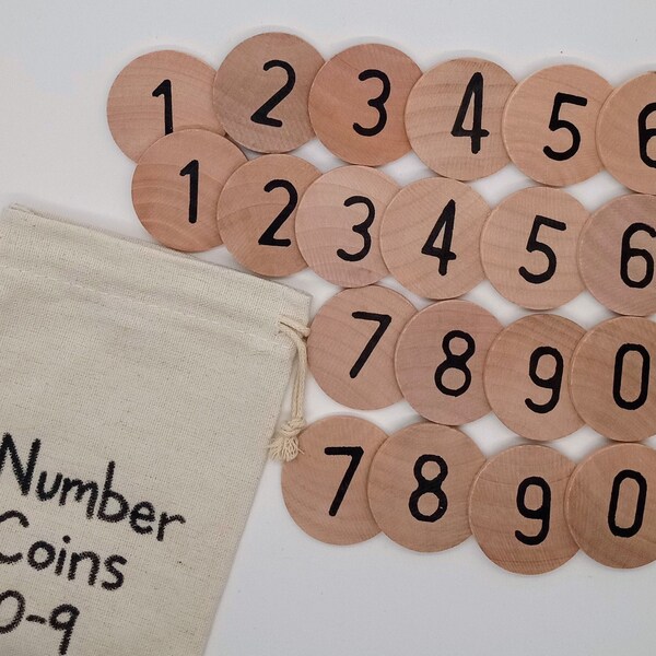 Wooden Number Cards - Etsy