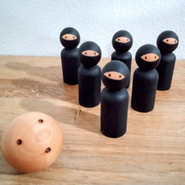 Wooden Peg People - Etsy