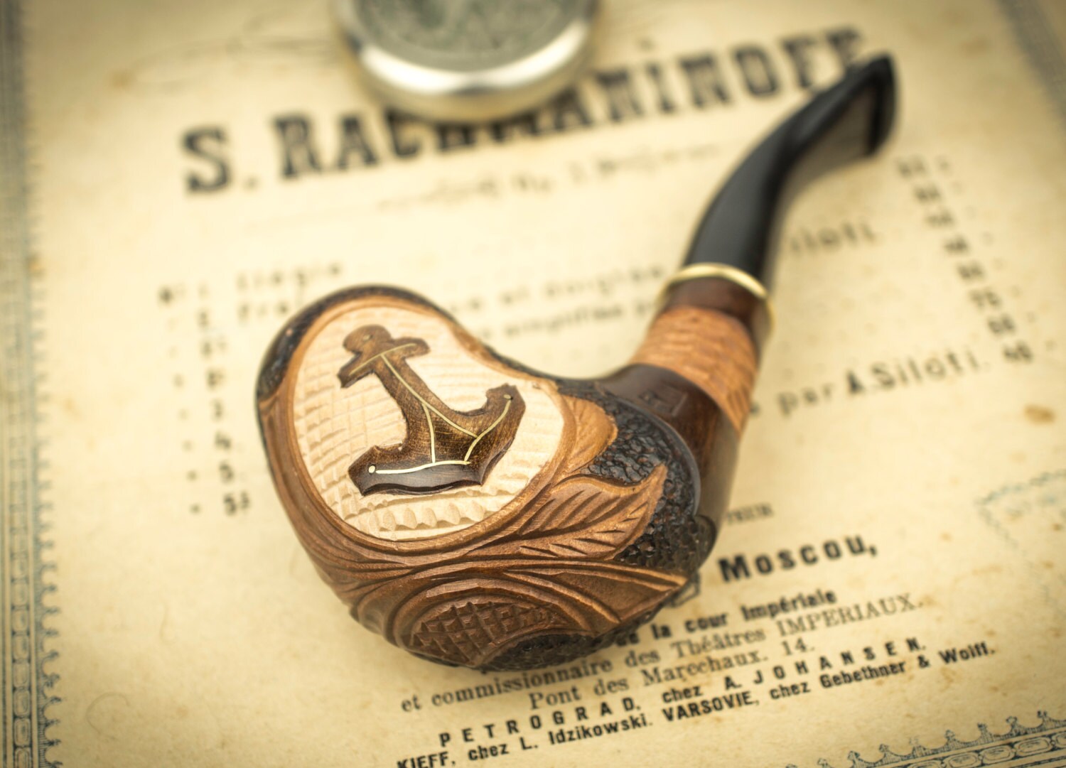 Smoking Pipe Anchor . Wood carved smoking pipe. | Etsy