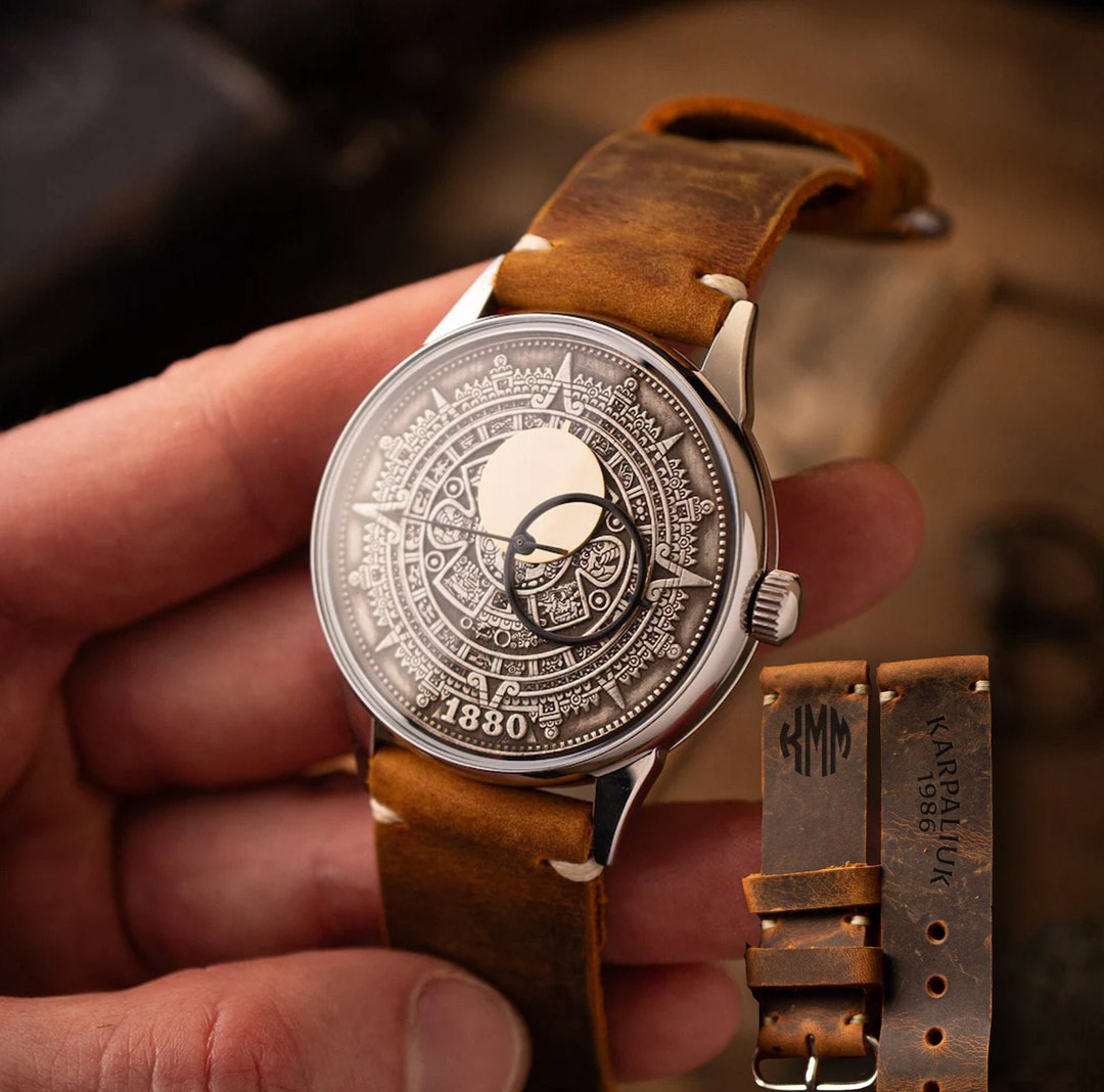 Vintage Watch, Aztec Calendar Watch, Watch Men's Copernicus Arrows ...