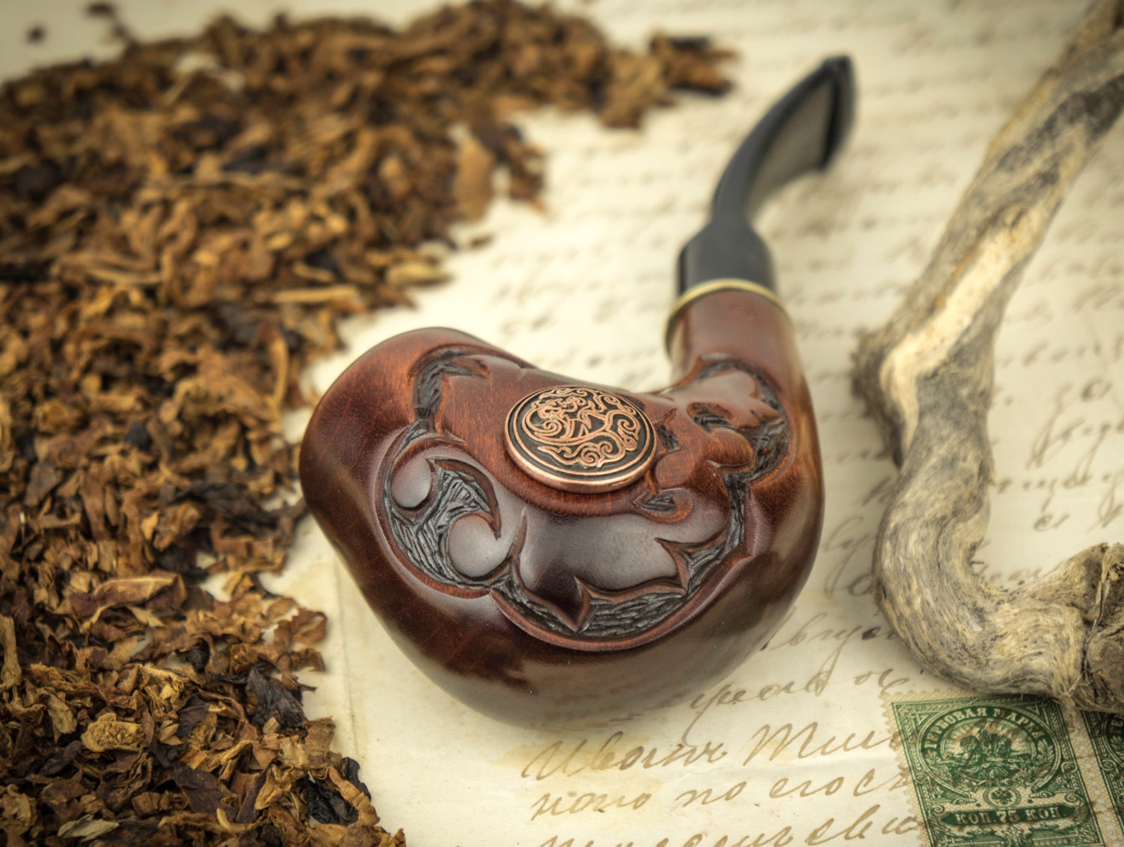 Smoking Pipe . Wood Carved Smoking Pipe. Tobacco Pipes. Wooden | Etsy