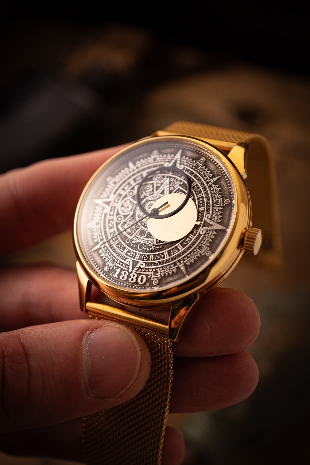 Vintage Watch, Aztec Calendar Watch, Marriage Watch, Watch Men's ...