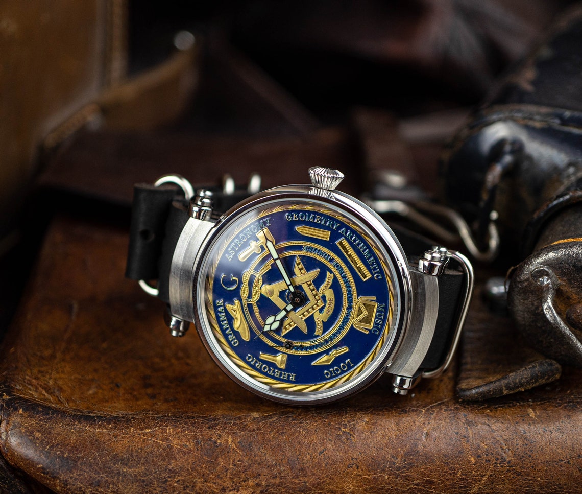 Masonic Watch Exclusive Watch Handmade Watch Watchesvery - Etsy