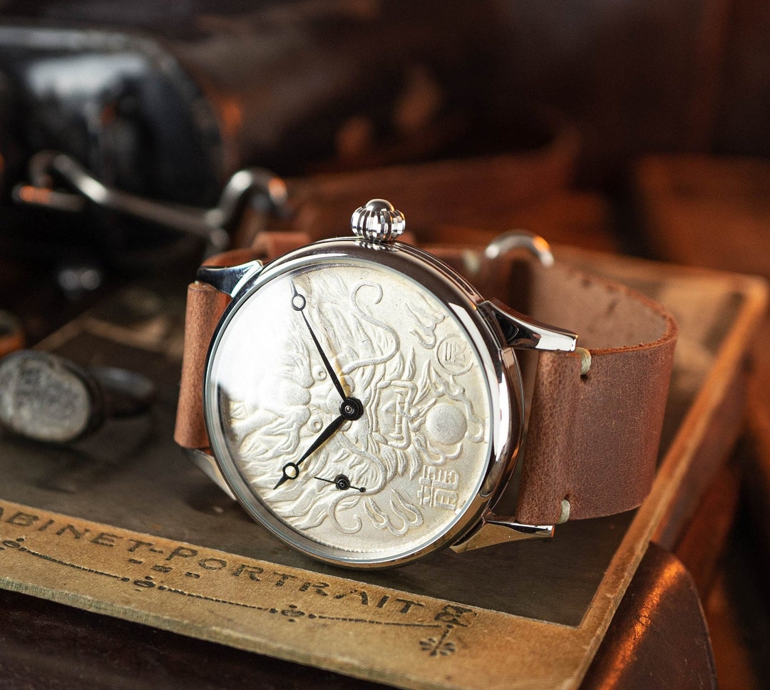 Mens Watch, Handmade Watch, Exclusive Watch, Vintage Watch, Watch Coin ...