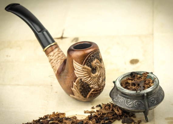 Smoking Pipe eagle on the Ball .wood Carved Smoking | Etsy