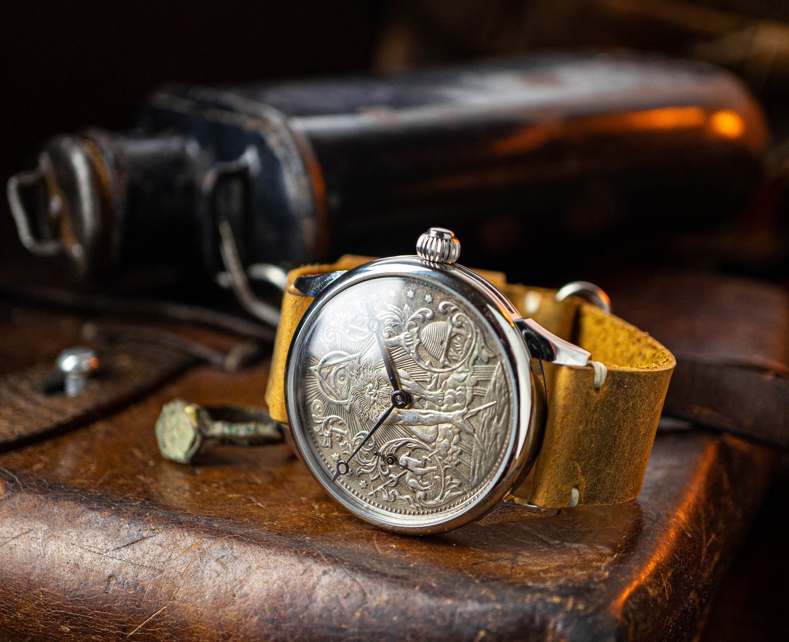 Vintage Watch Masonic Watch Mechanical Watches Large | Etsy