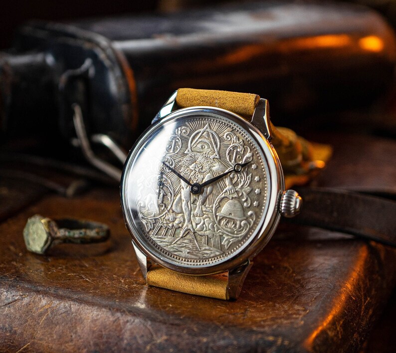 Vintage Watch Masonic Watch Mechanical Watches Large - Etsy