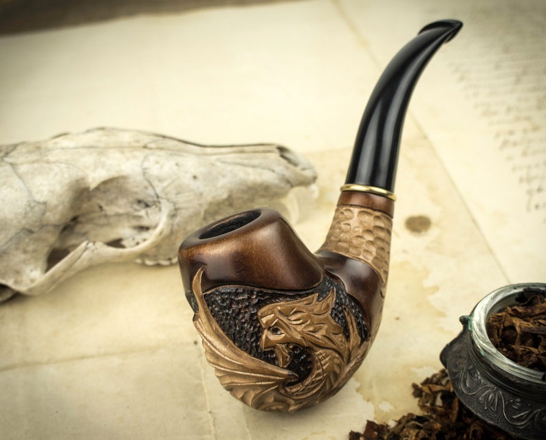Smoking Pipe Dragon .Wood carved smoking pipe. | Etsy
