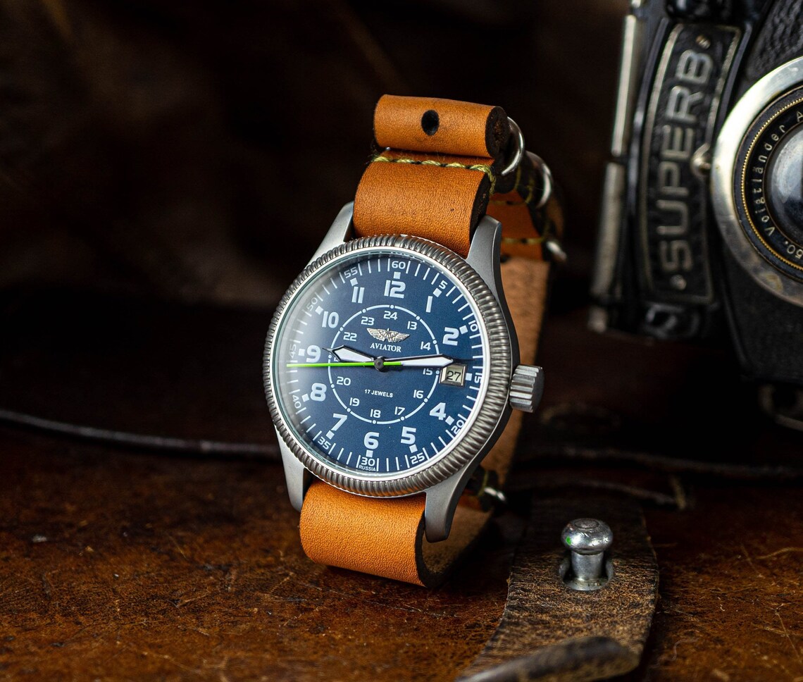 Vintage Watch, Rare Mens Watch, Aviator Watch, Hipster Watch, Vintage ...