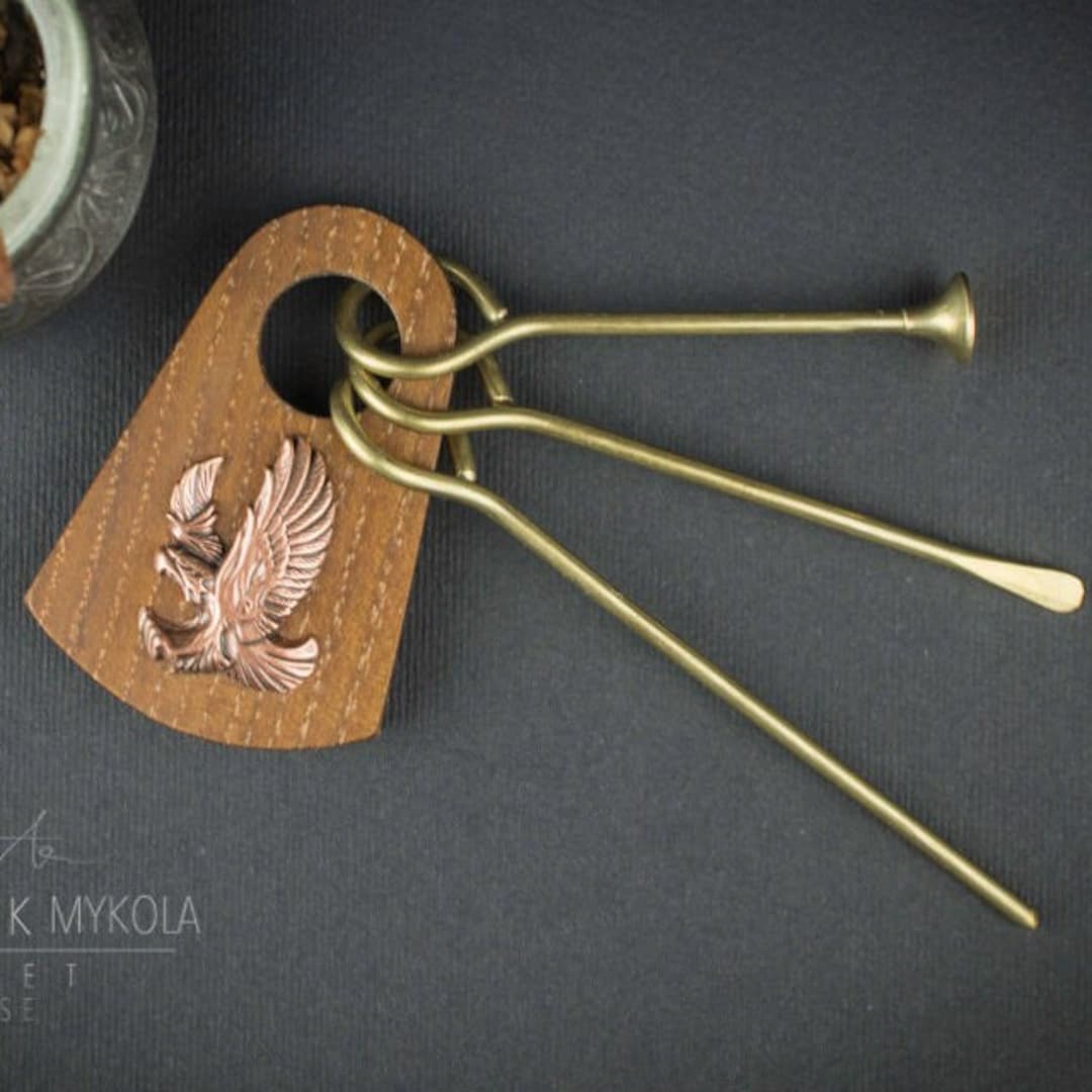 Tobacco Smoking Pipe Cleaning Tool eagle. Reamer Tamper Brass Wood for ...