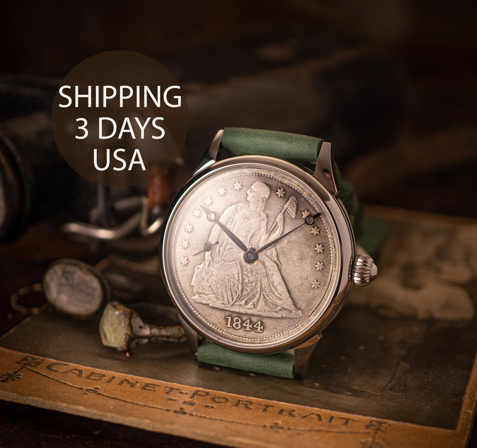 American Dollar Watch, Limited Edition Watch, Watch Men's, Green Strap ...