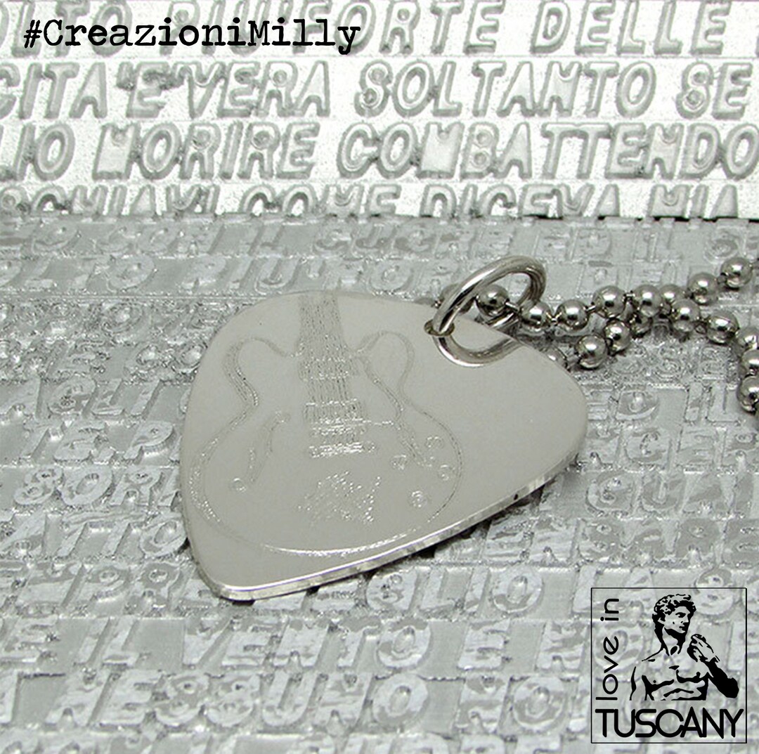 Engraved Sterling Silver Plectrum - Etsy