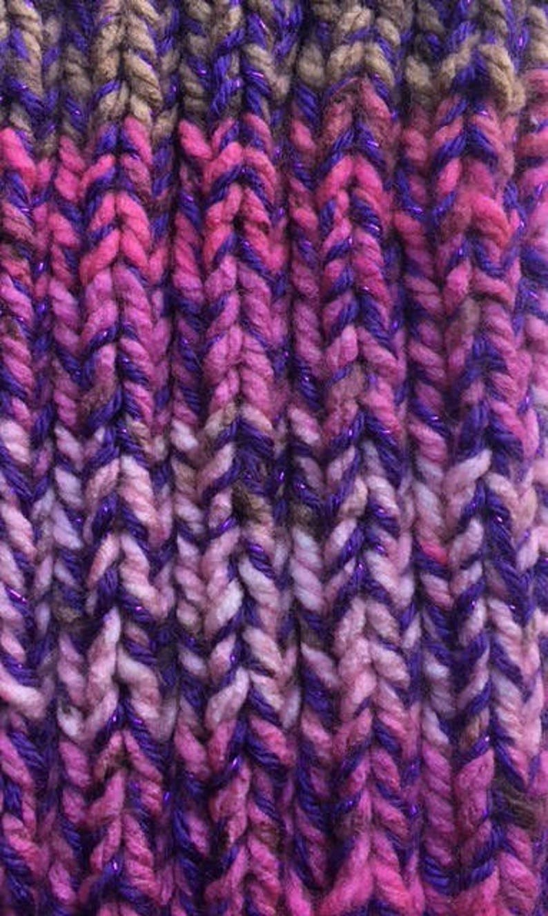 Chunky Purple Scarf Multi Color Scarf Knitted Winter Scarf - Etsy
