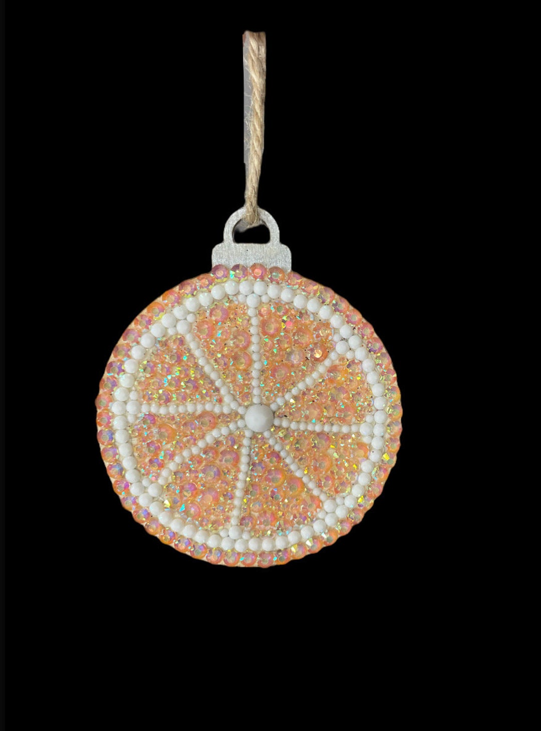Fruit Ornaments - Orange Slice Ornament - Rhinestone Ornaments - Etsy