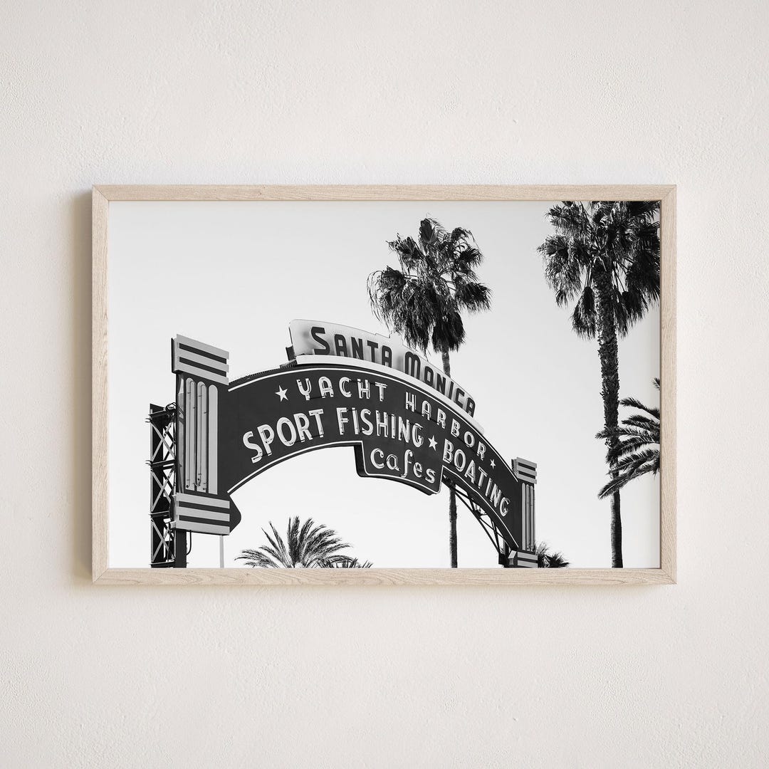 Santa Monica Wall Art, Santa Monica Print, Gallery-quality Beach Print ...