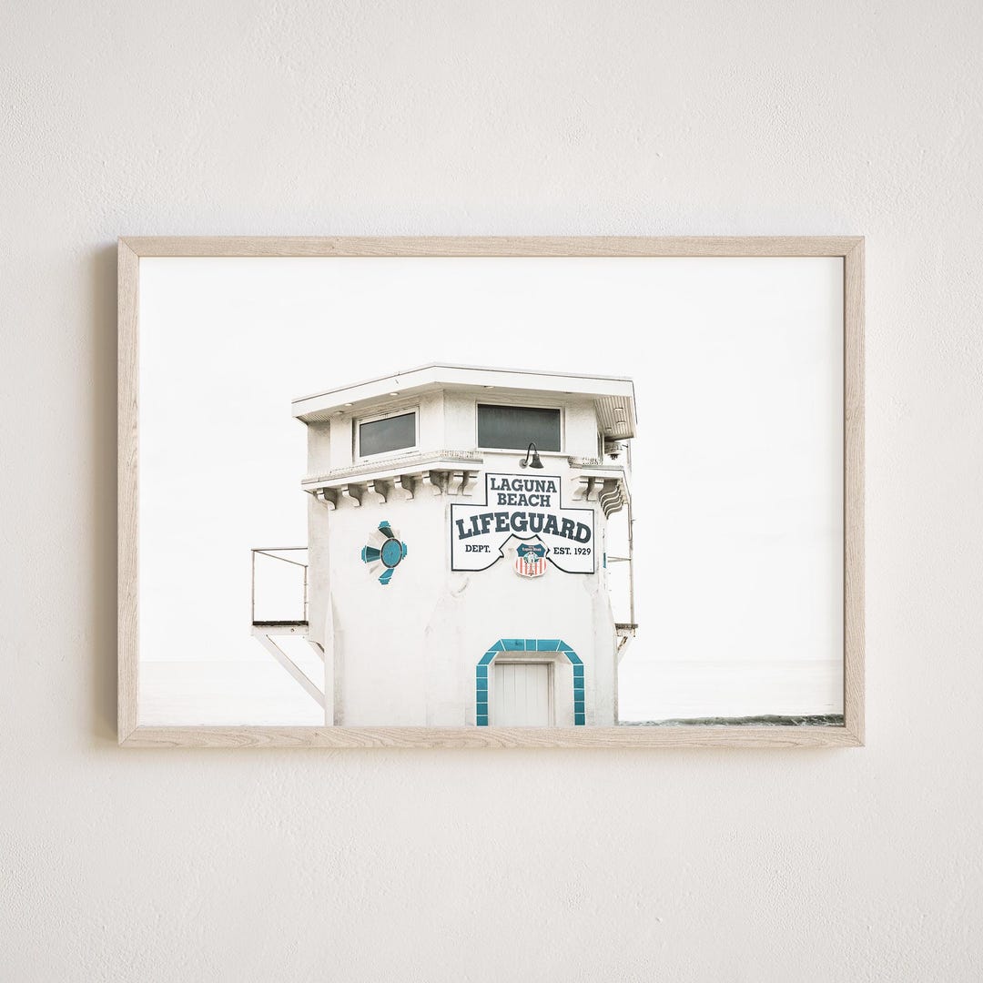 Laguna Beach Wall Art, Lifeguard Tower Print, Gallery-quality Ocean ...