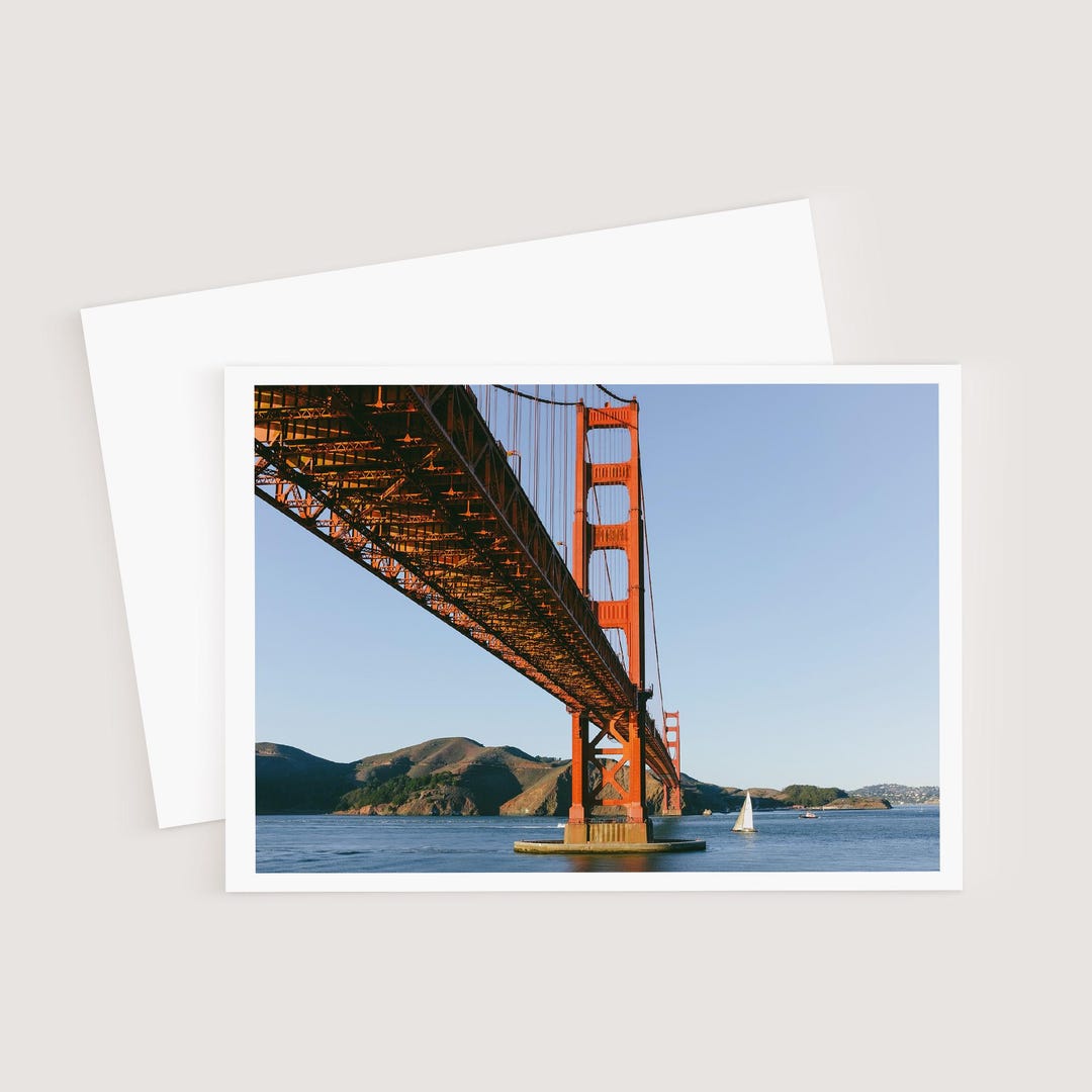 Golden Gate Bridge Greeting Card, San Francisco Greeting Card, Travel ...