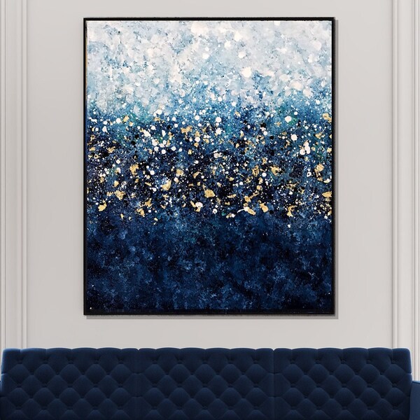 Blue Artwork - Etsy