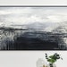 Abstract Silver Landscape Painting, Grey Textured Art, Modern Living ...