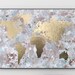 Gold Leaf World Map Wall Art, Wanderlust Art, Gold Leaf Canvas, World ...