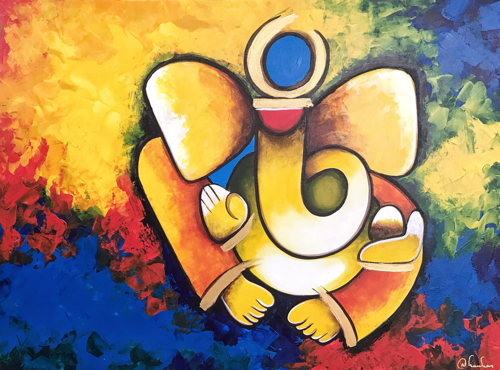 Lord Ganesha Paintings Modern