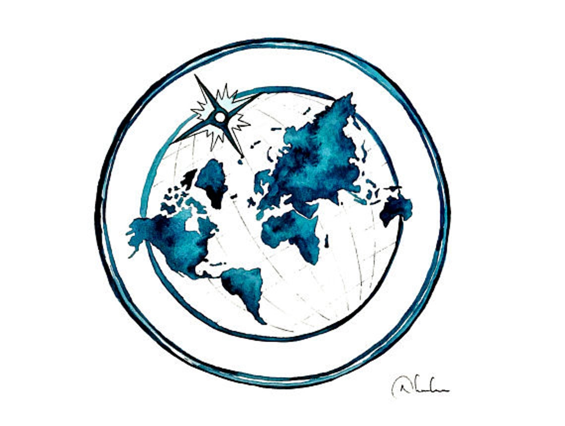 Globe Map, World Map, Nursery Art, Kids Room Decor, Wanderlust Decor ...