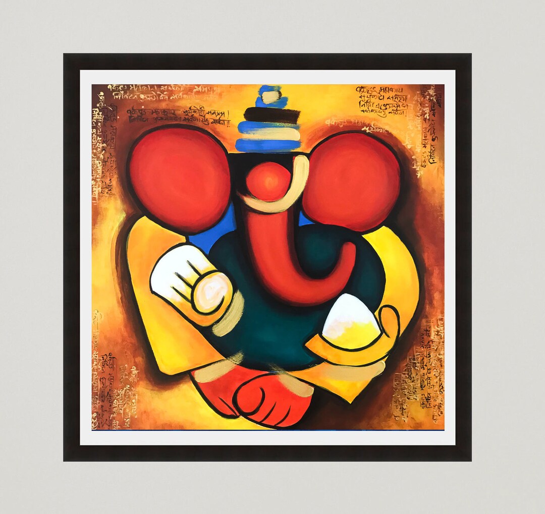 Ganesha Print, Indian Decor, Spiritual Decor, Religious Art Gift, Hindu ...