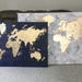 Gold Leaf World Map Canvas, Map of the World, World Map Wall Art Gold ...
