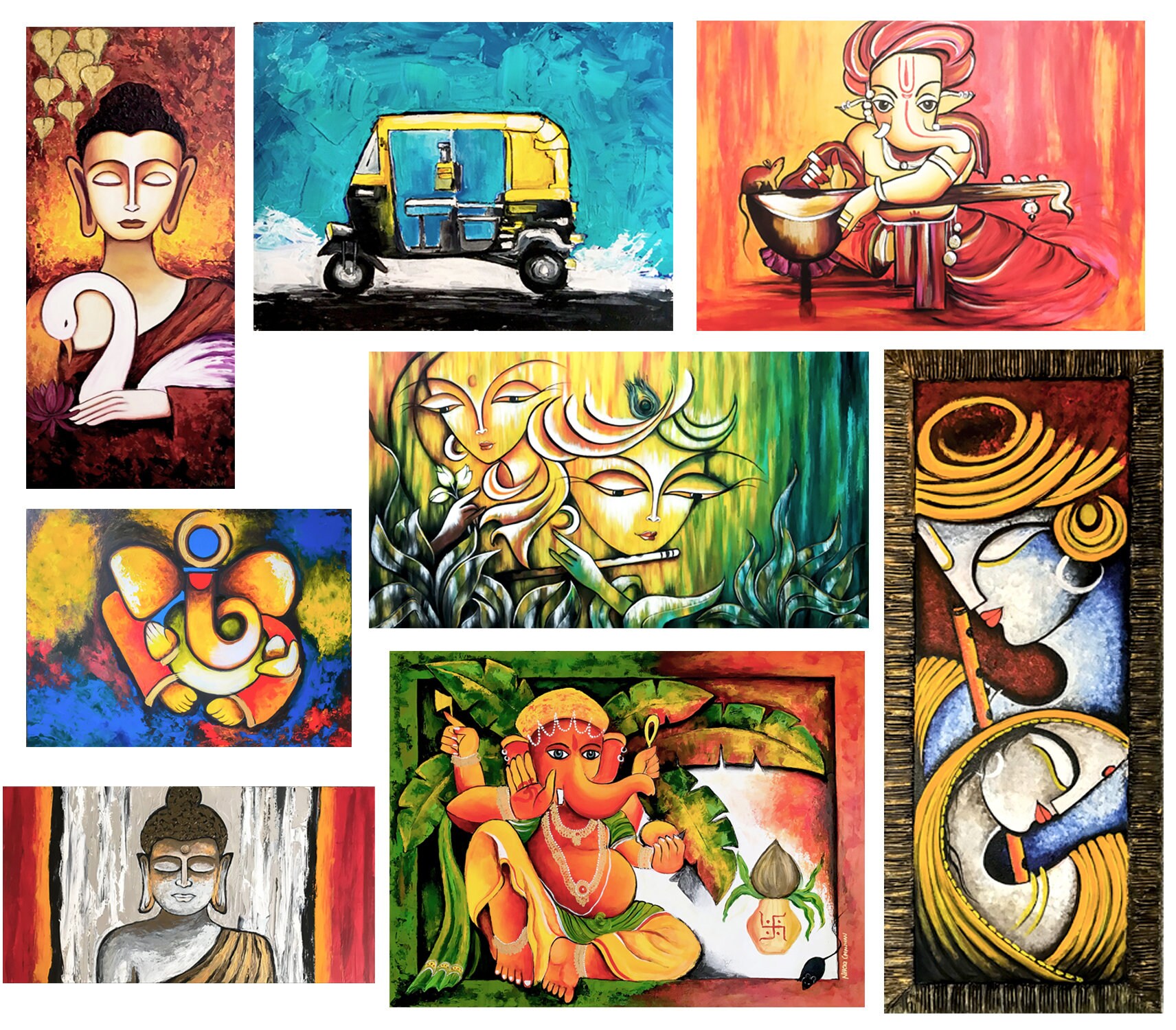 Hindu God, Ganesha Decor, Abstract Art, Indian Art, Modern Indian ...