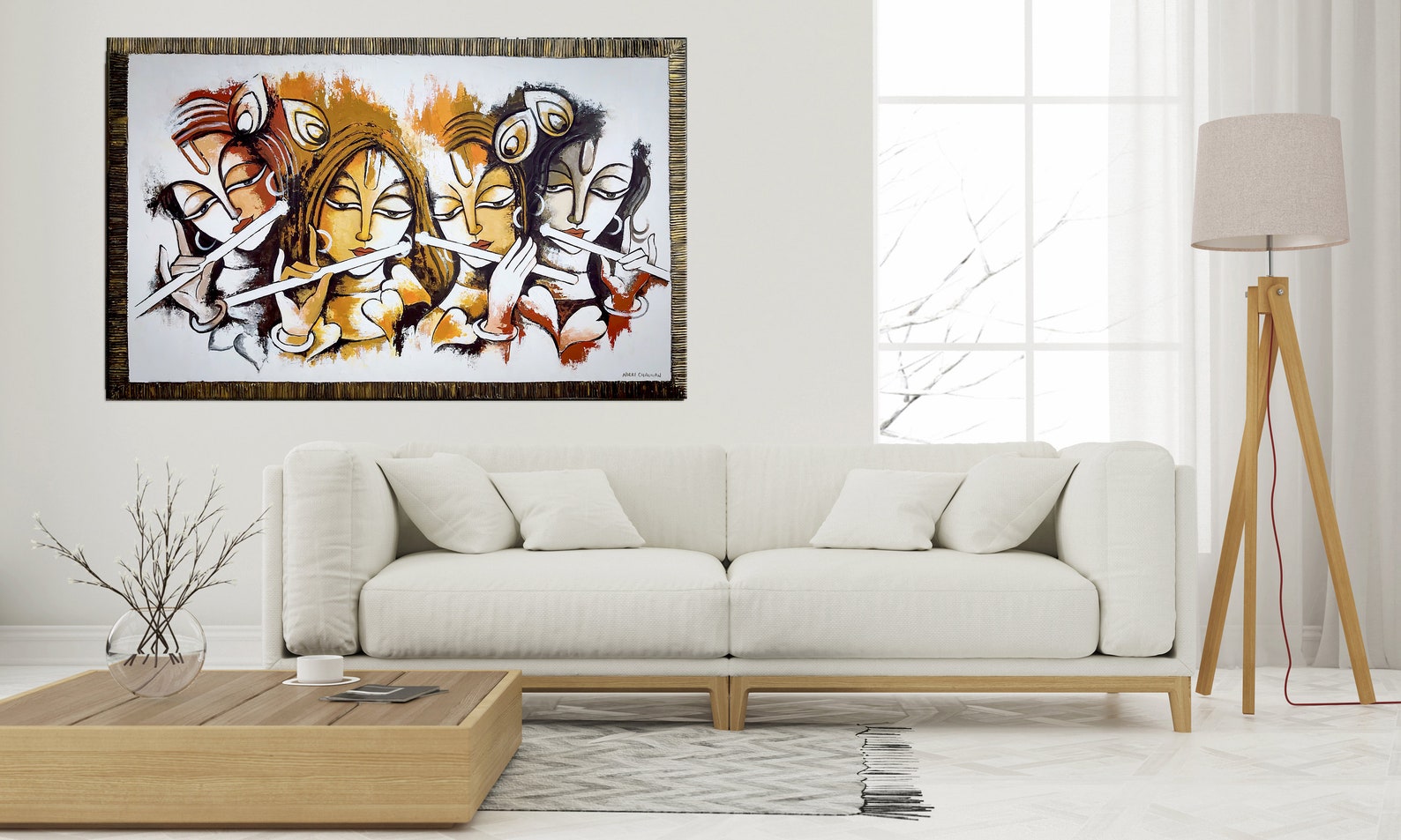Indian Painting, Abstract Indian Art, Modern India Canvas, Asian Art ...