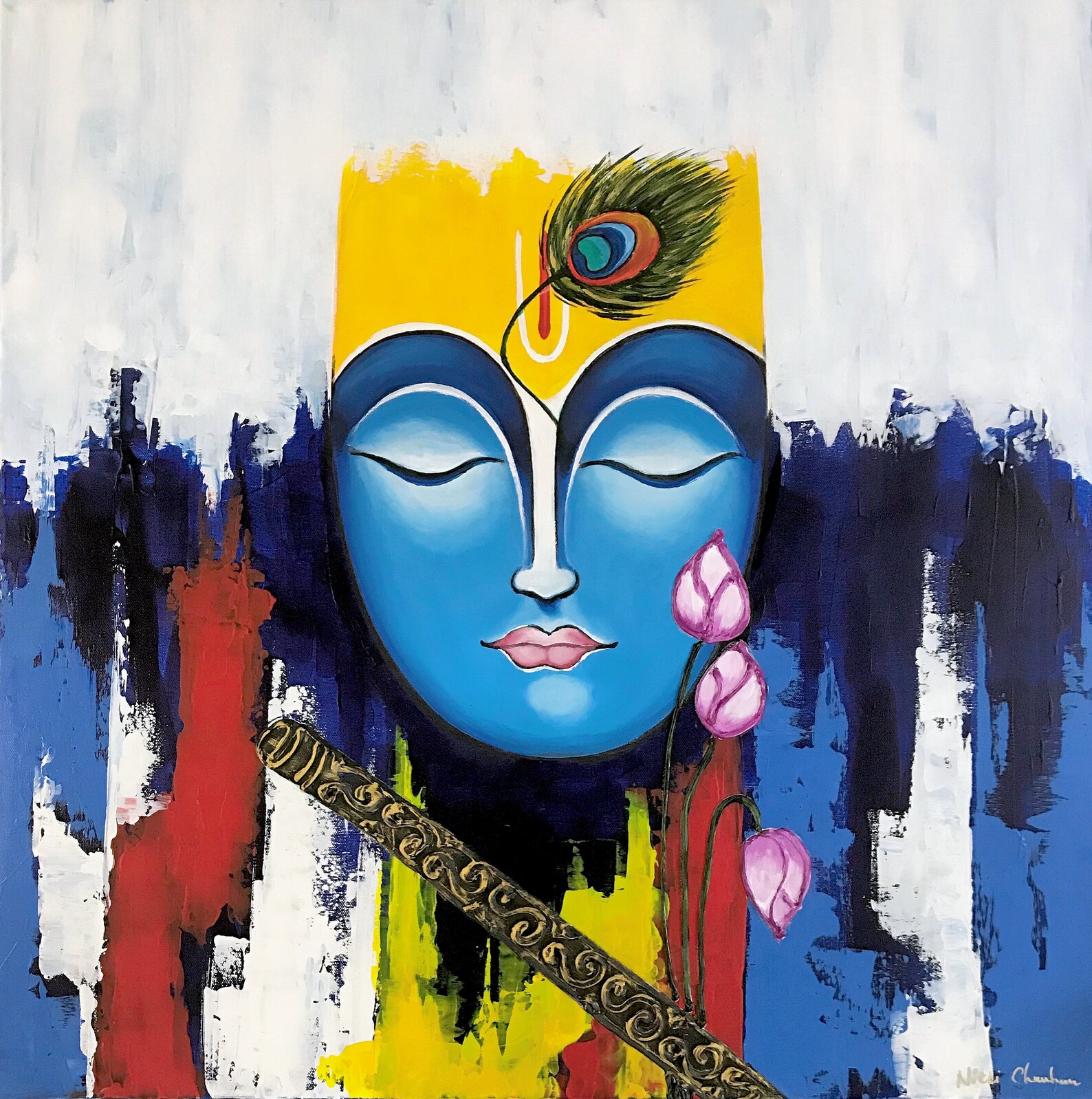 Indian Art Print Krishna Print Indian Decor Spiritual Decor - Etsy