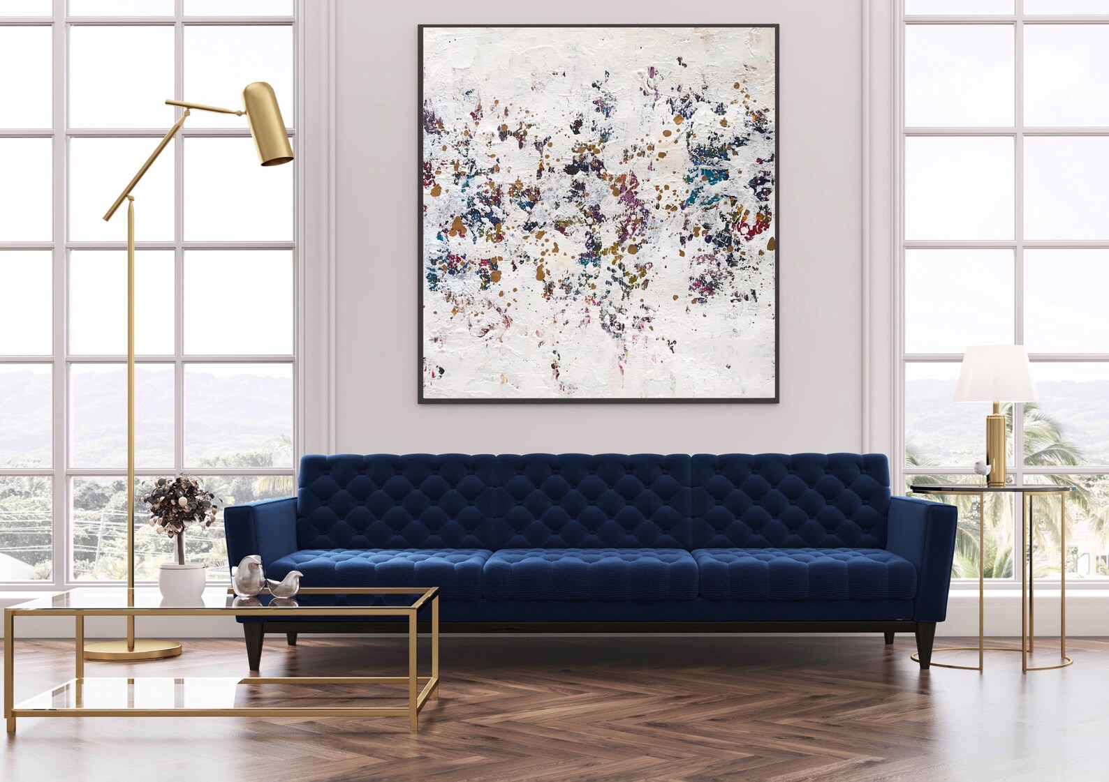 Neutral Wall Art, Mid Century Modern Art, Original Abstract Painting on ...