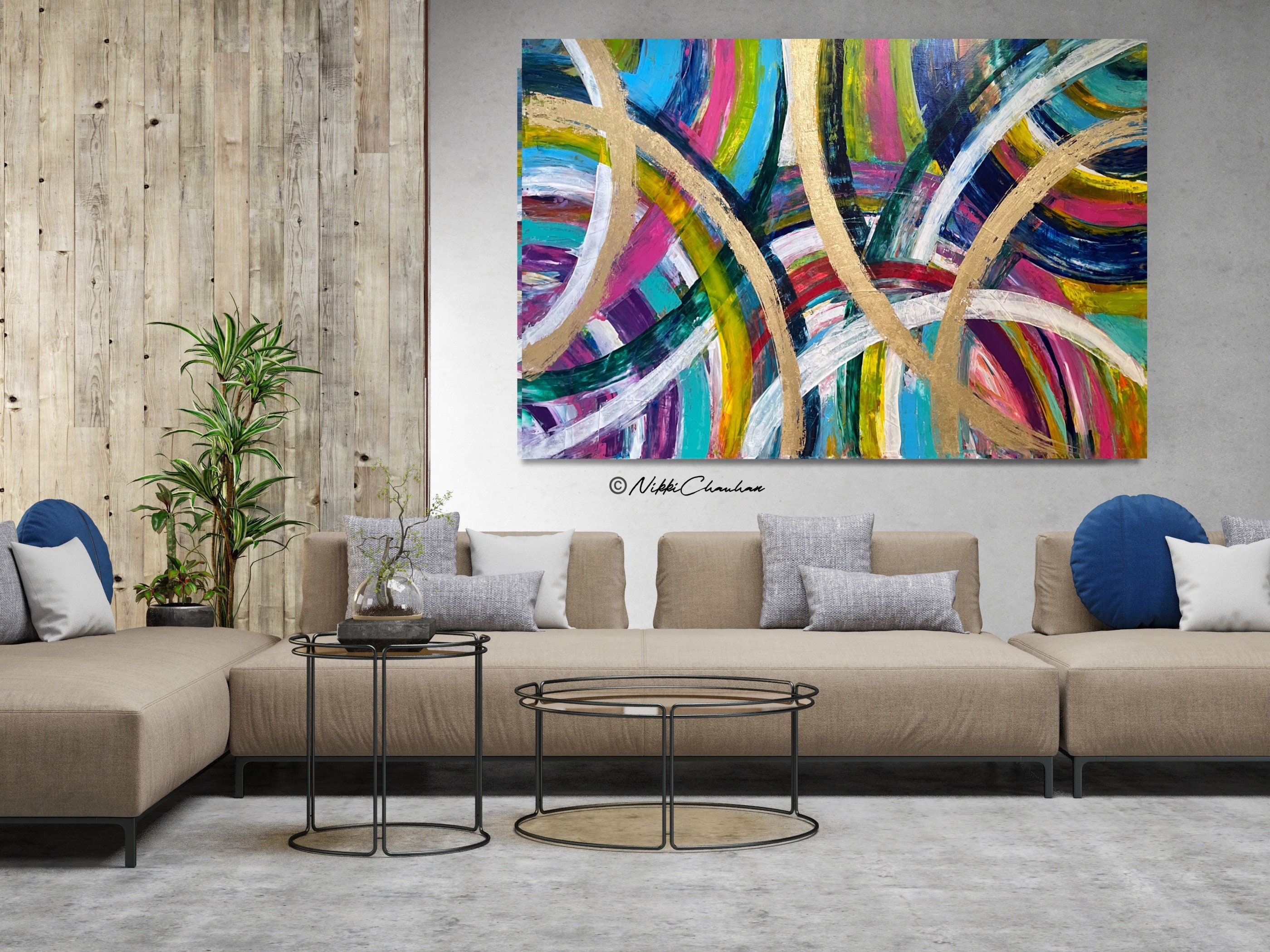 Colorful Abstract Art Rainbow Art Multicolor Art on Canvas - Etsy Canada