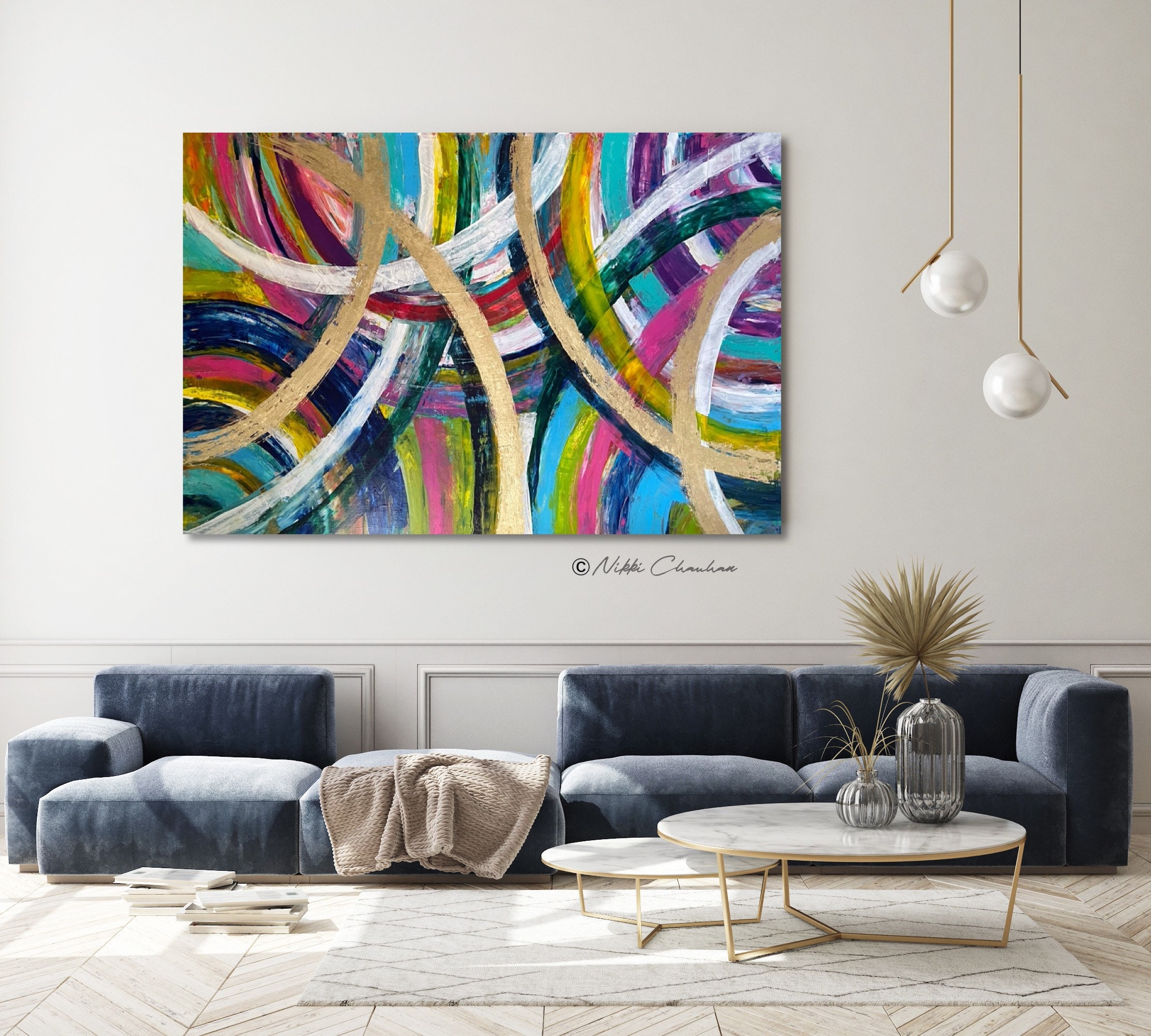 Colorful Abstract Art Rainbow Art Multicolor Art on Canvas - Etsy Canada
