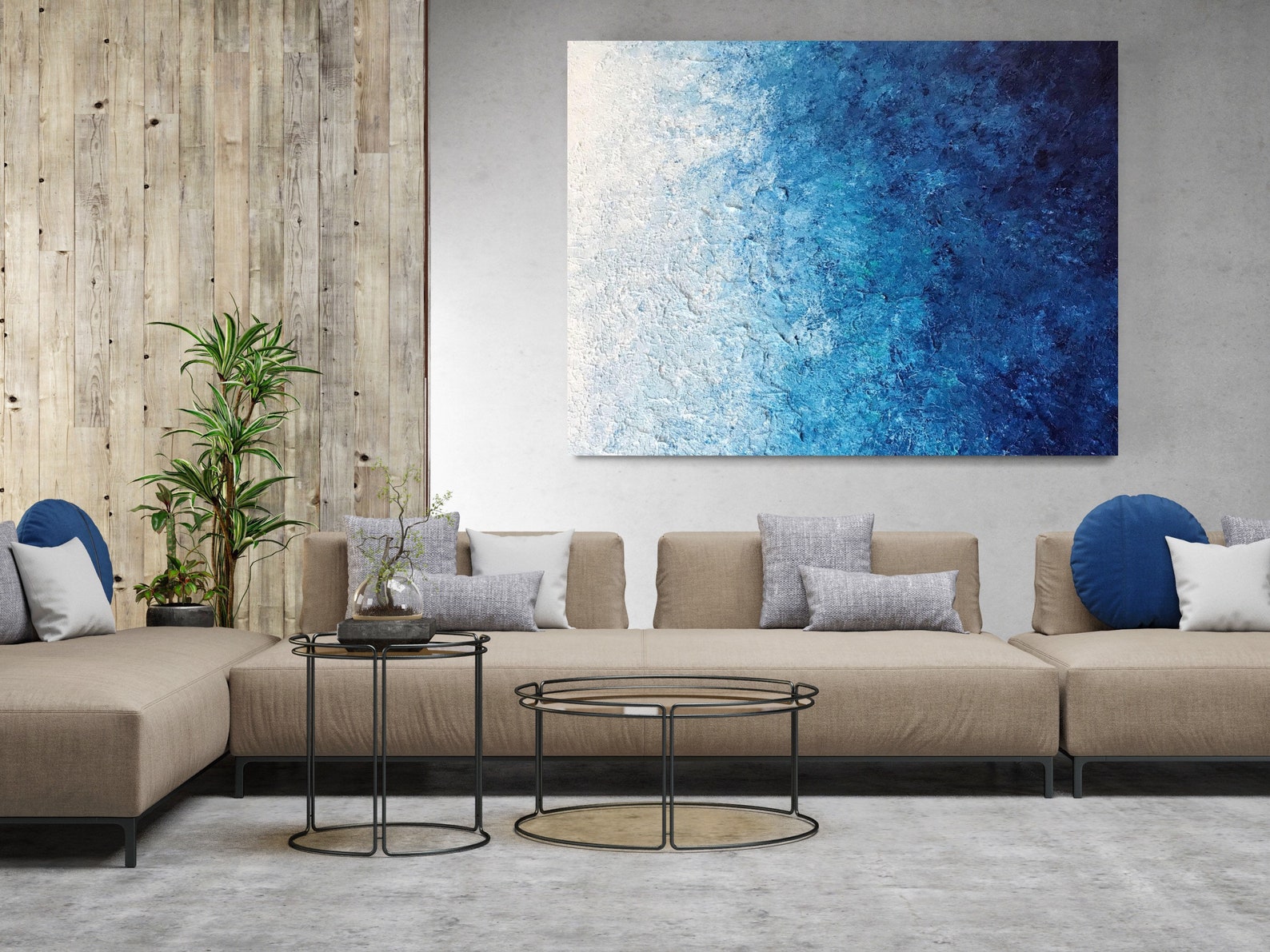 Painting Modern Coastal Art, Blue Sea, Seascape Art, Ocean Painting ...