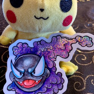 Gastly Sticker, Gamer Sticker, Pokemon, Video Game Sticker, Ghost ...