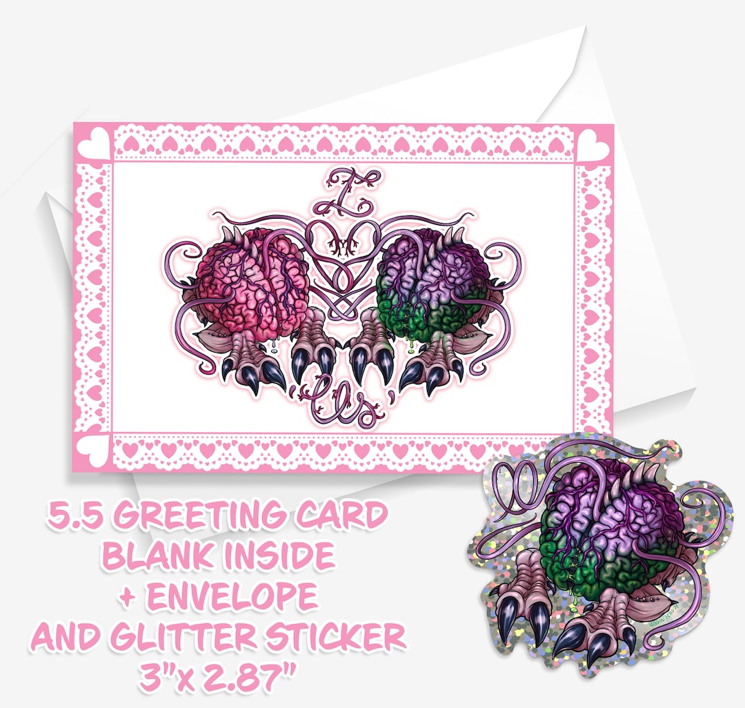 Us Valentines Card and Sticker Bundle, Intellect Devourer, Mind Flayer ...