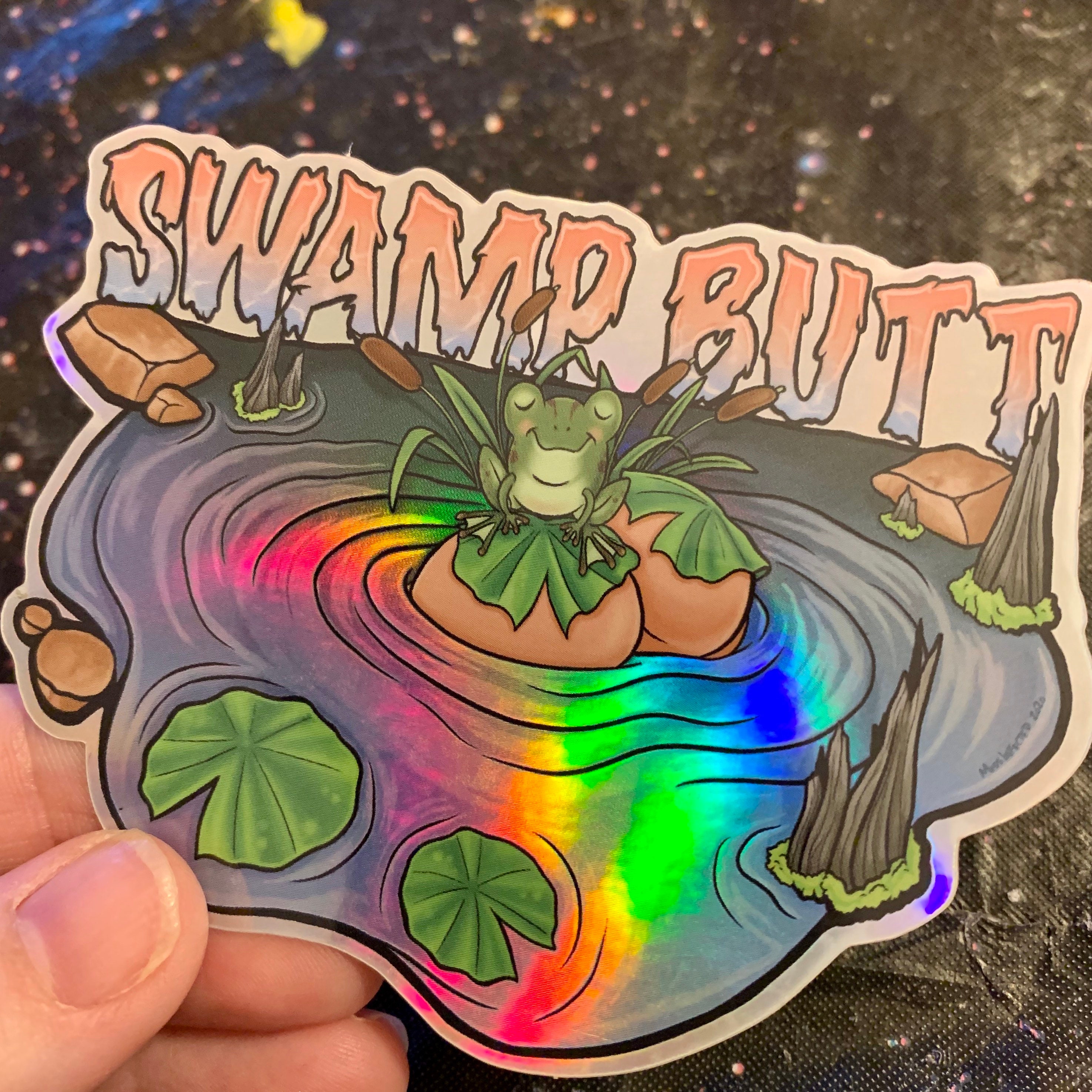 Swamp Butt Frog Sticker Butt Sticker Frog Sticker Hot | Etsy