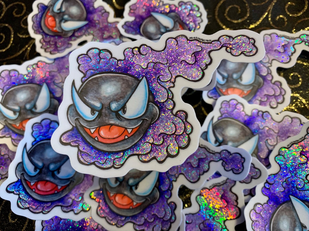 Gastly Sticker, Gamer Sticker, Pokemon, Video Game Sticker, Ghost ...