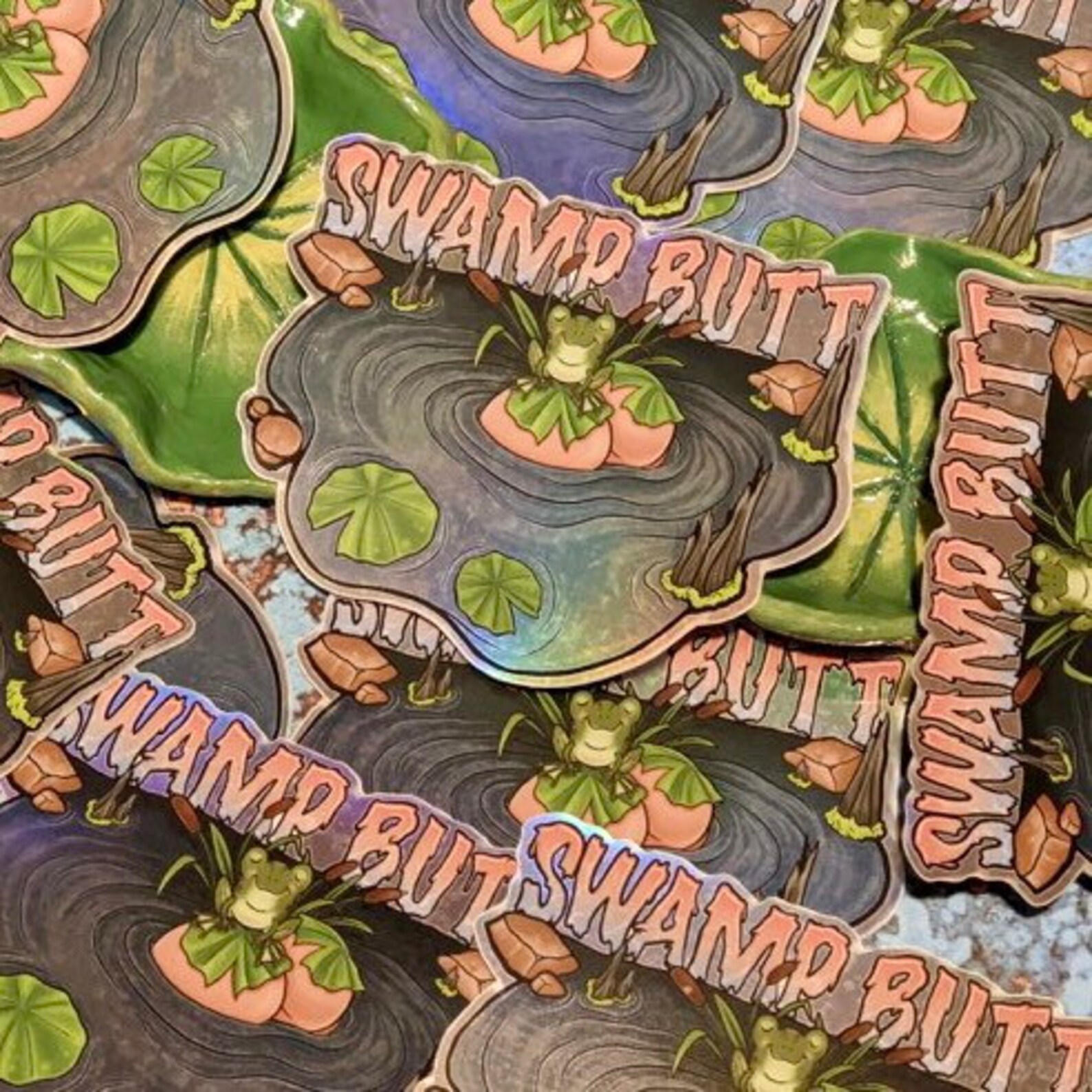Swamp Butt Frog Sticker Butt Sticker Frog Sticker Hot - Etsy
