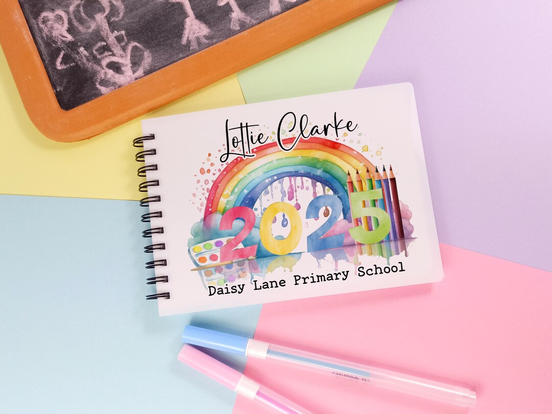 Personalised School Leavers Message Book, 2025 End of Term, A6 Memory ...