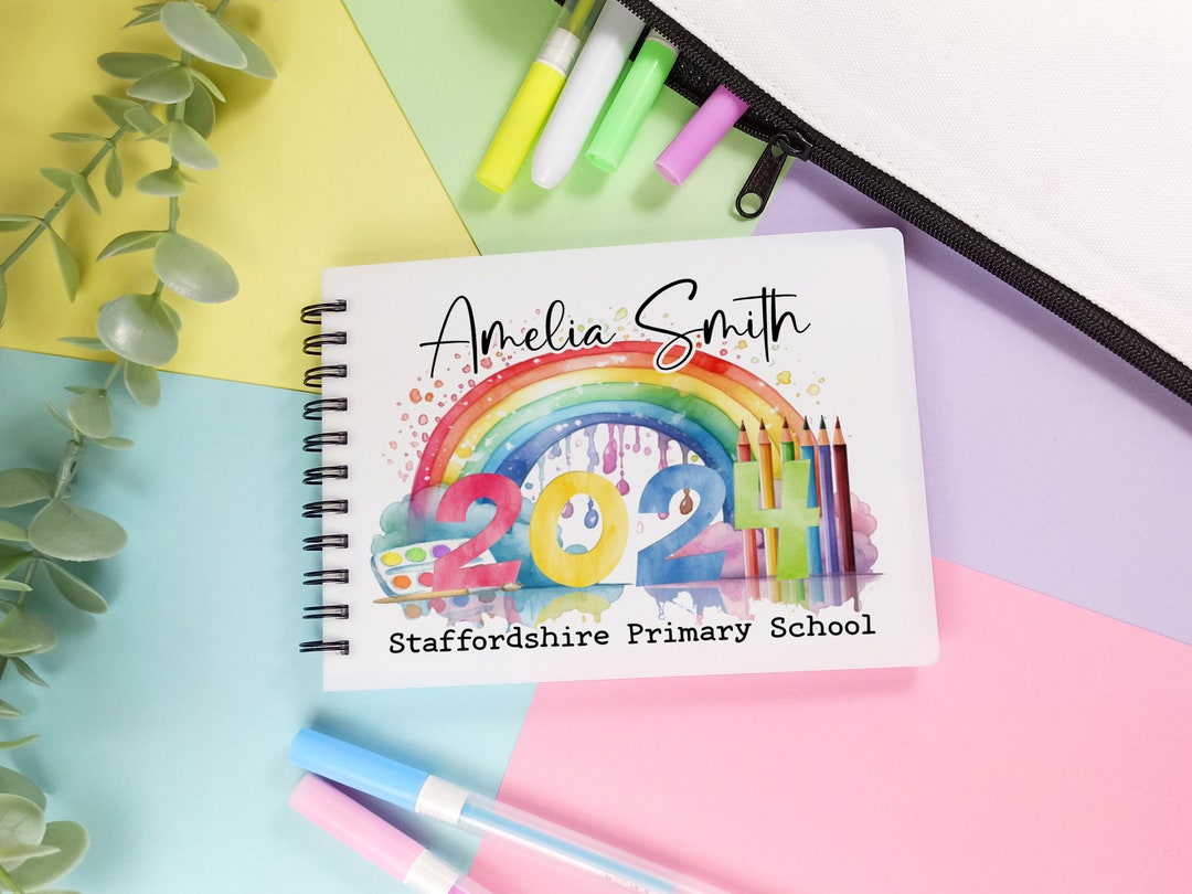 Personalised School Leavers Message Book, 2024 End of Term, A6 Memory ...