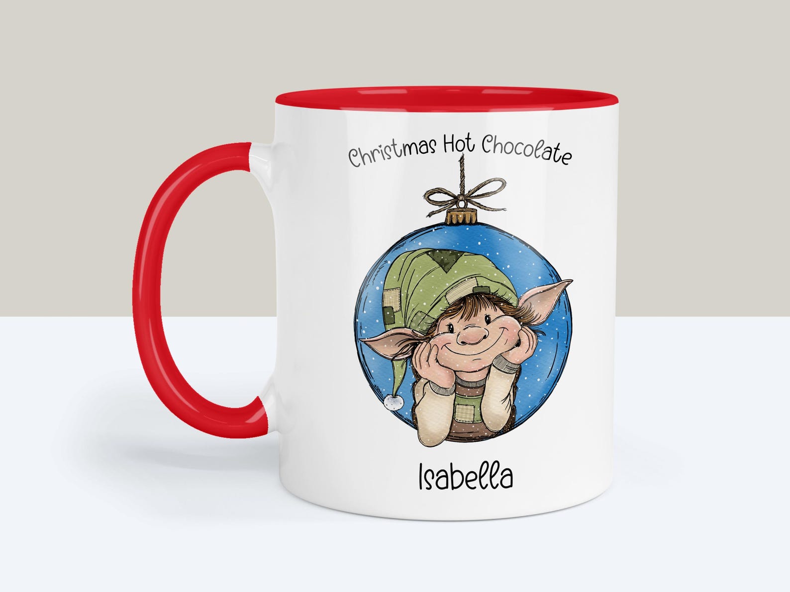 Christmas Elf Mug | Personalised With Child’s Name | Boy or Girl | Gift ...