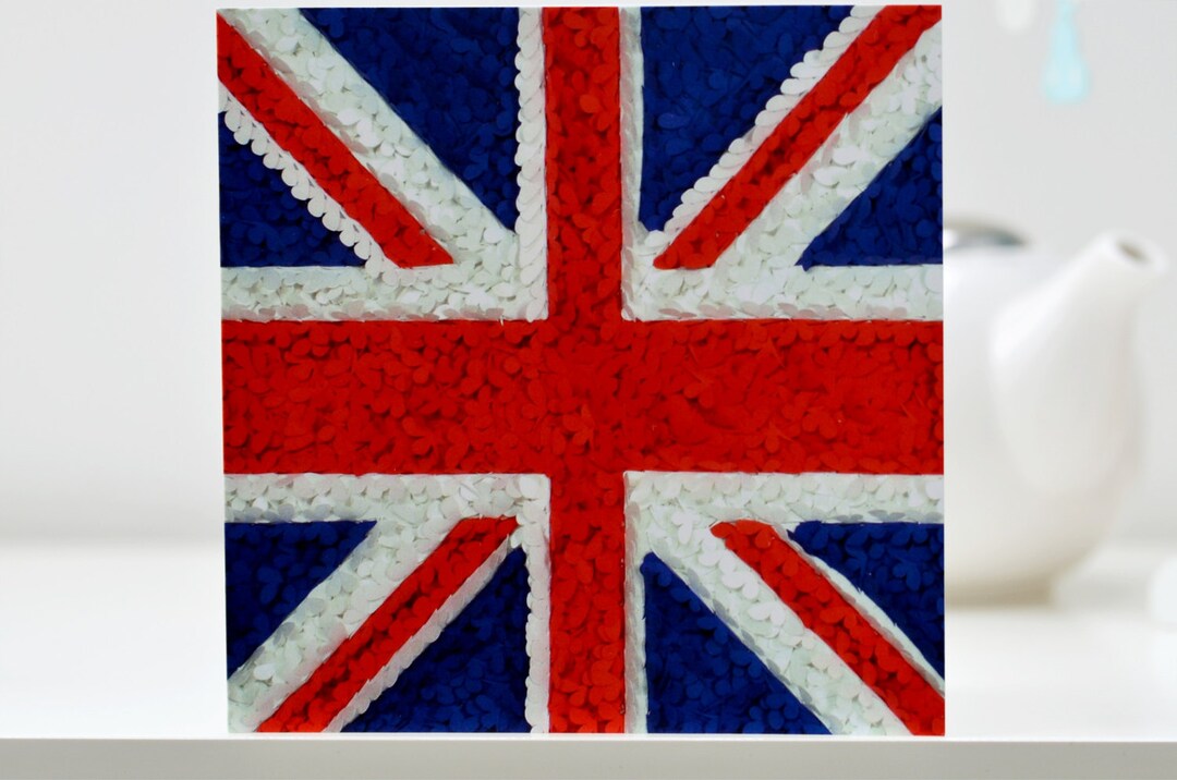 Union Jack Butterfly Flag Card, Not 3D - Etsy