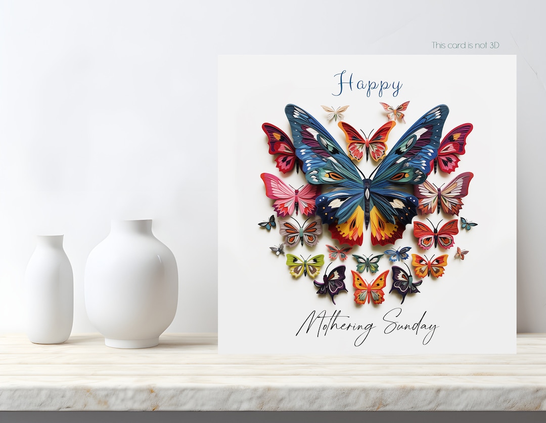 Mothering Sunday Butterfly Kaleidoscope of Multicoloured Butterflies ...